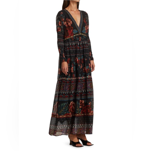 FARM Rio | Dresses | Farm Rio Embroidered Floral Maxi Dress | Poshmark